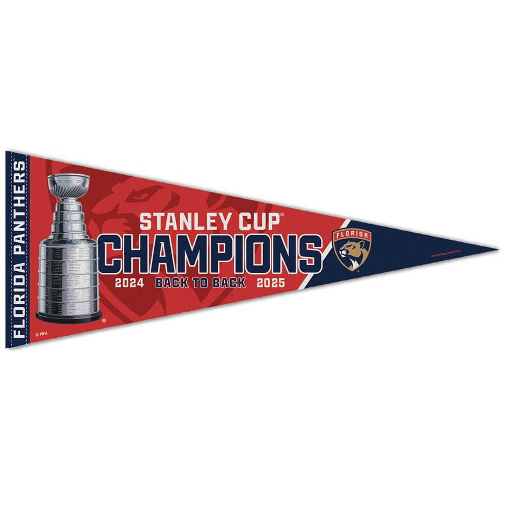 WinCraft Florida Panthers Back-To-Back Stanley Cup Champions 12" x 30 ...