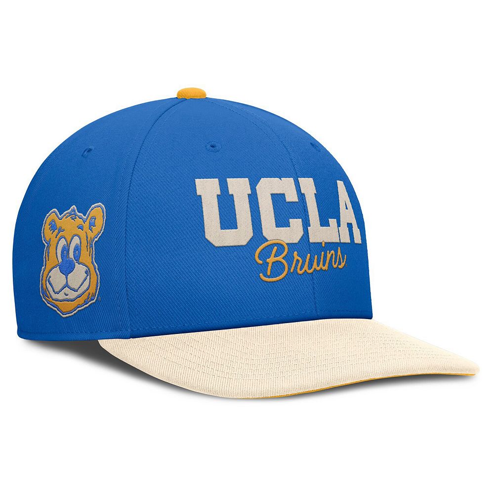 Men's Nike Blue/Cream UCLA Bruins Pro Legacy Script Snapback Hat