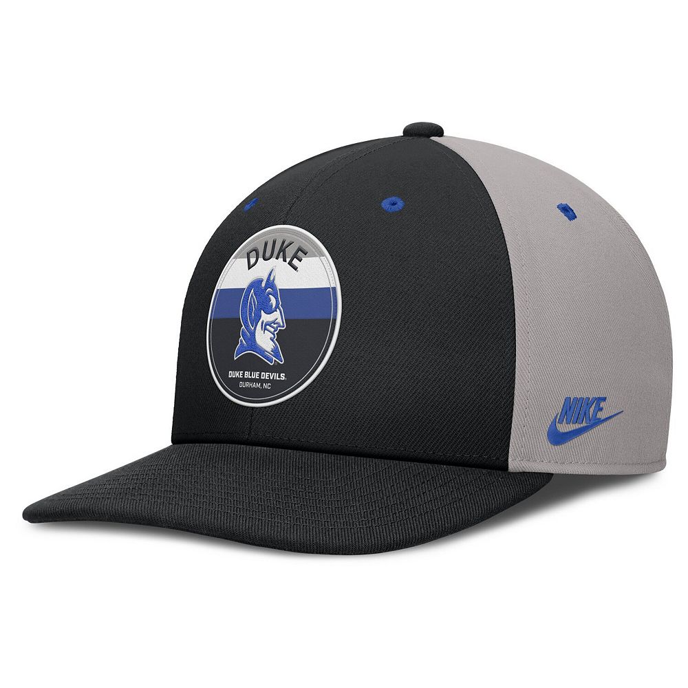 Men's Nike Black/Gray Duke Blue Devils Prep Pro Performance Snapback Hat