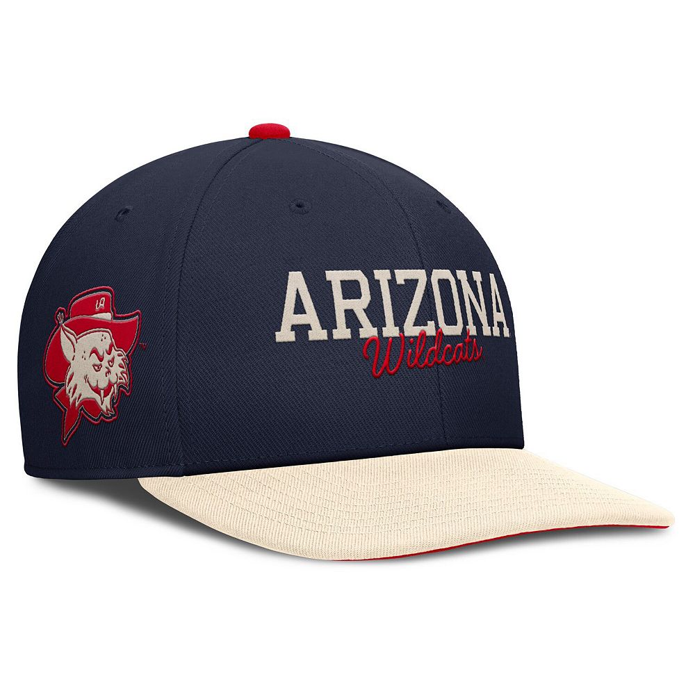 Men's Nike Navy/Cream Arizona Wildcats Pro Legacy Script Snapback Hat
