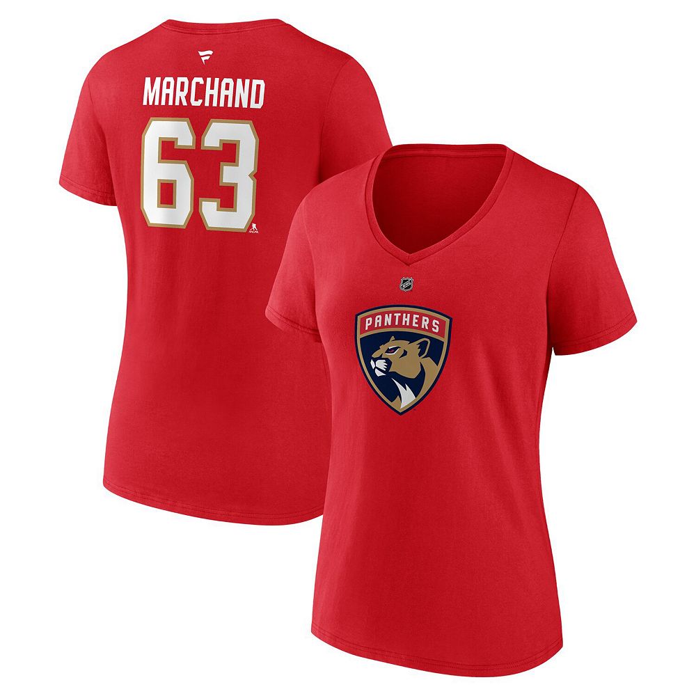 Women's Fanatics Brad Marchand Red Florida Panthers Authentic Stack ...