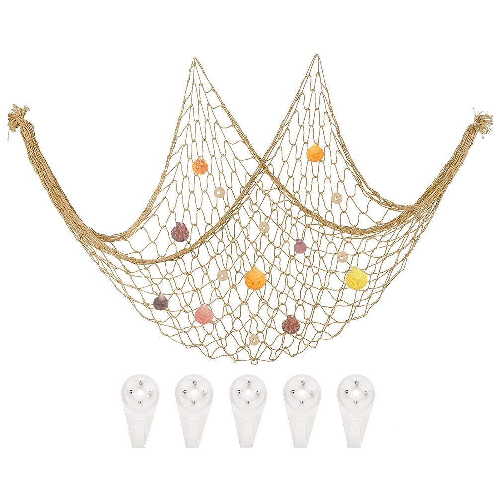 Natural Shell Decorative Fishing Net 40"x80" Ocean Theme Party Wall ...