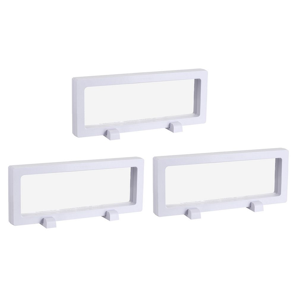 Floating Thin Film Display Box with Base 18cm x 7cm x 2cm Pack of 3