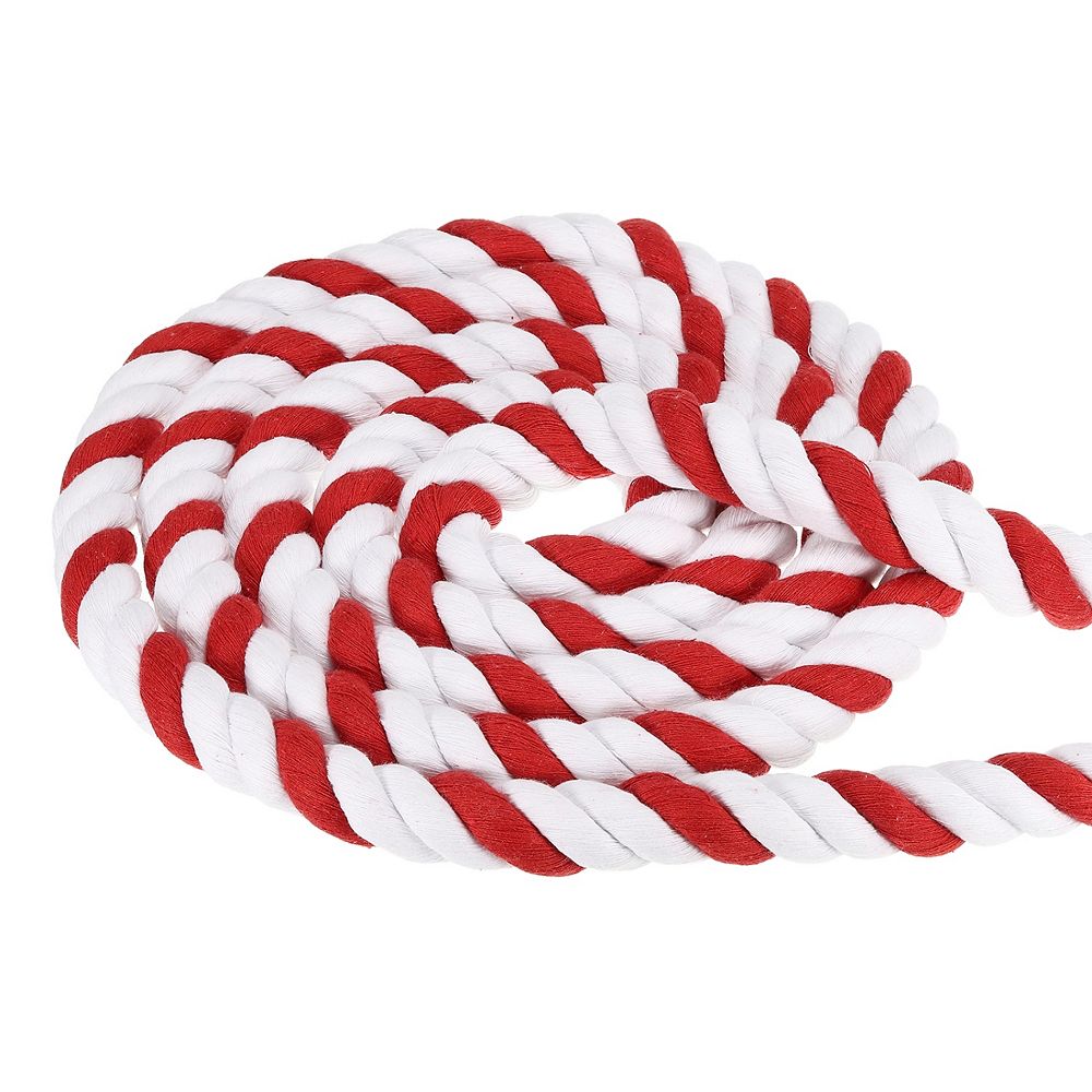 1 Inch x 15 Feet Natural Twisted Cotton Rope, 3 Strand Tug of War Rope ...