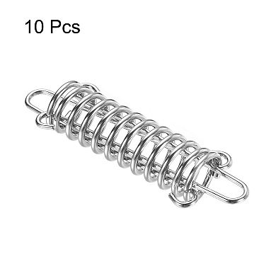 4.7"x1.5" Stainless Steel Tent Spring Buckle Rope Tensioner Silver 10Pcs