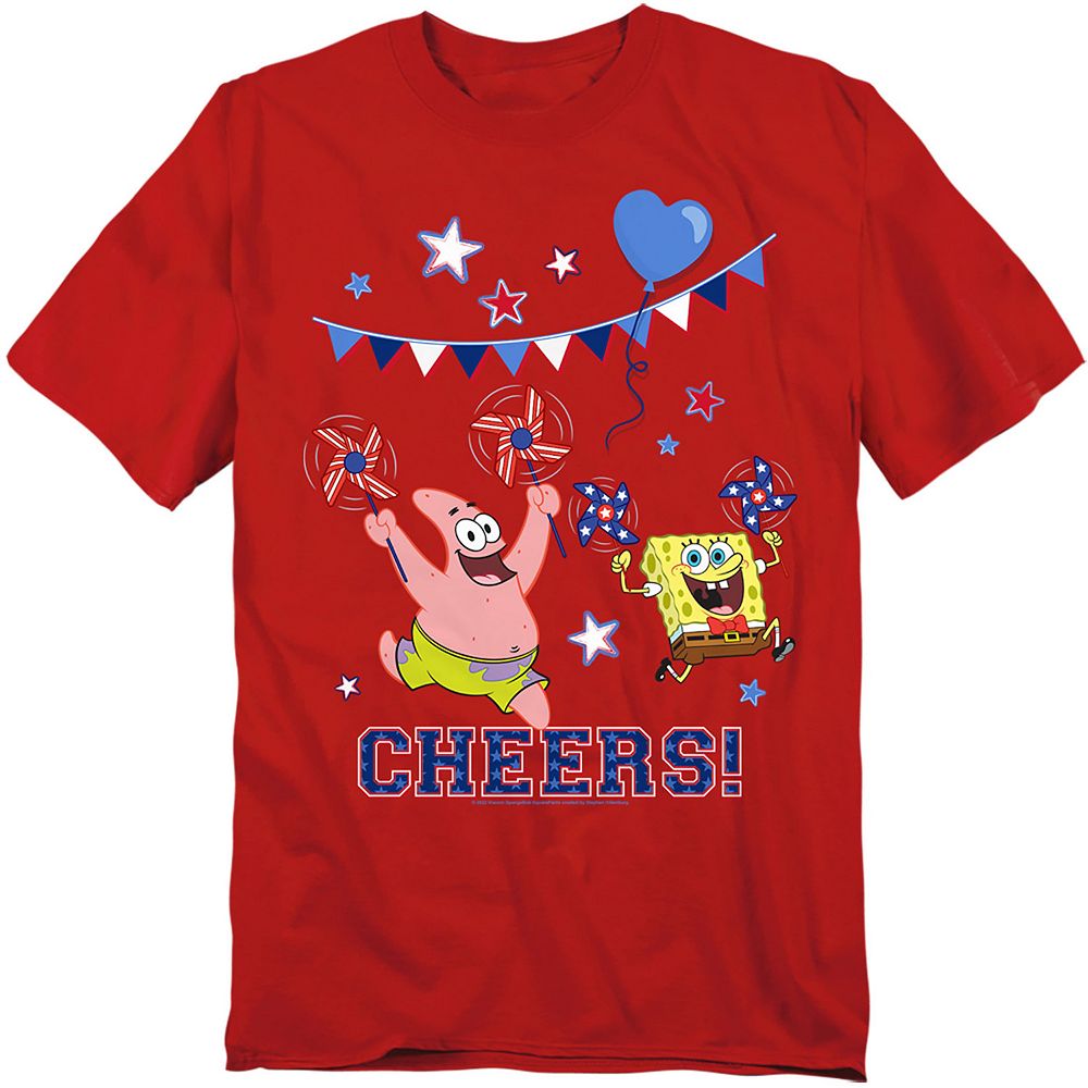 Big & Tall SpongeBob SquarePants & Patrick 4th Of July Graphic Tee