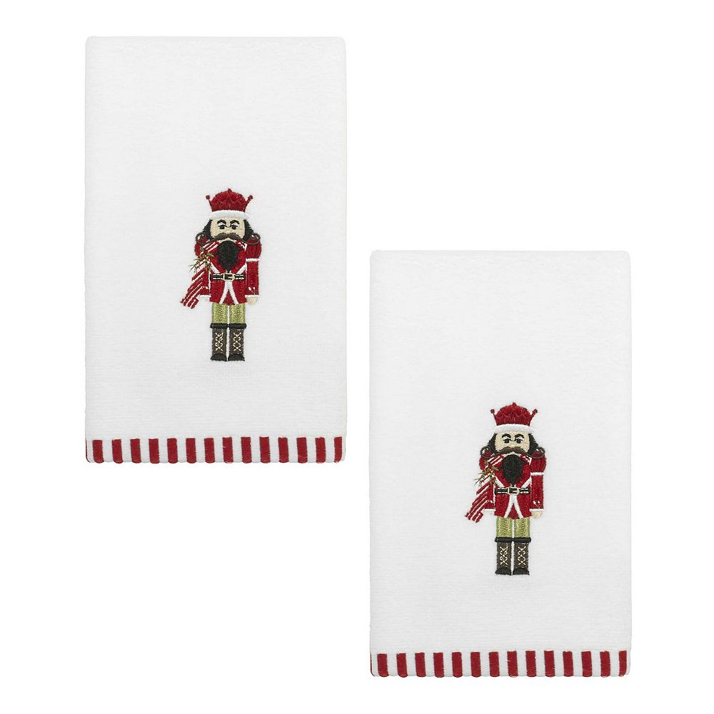 Avanti Peppermint Nutcracker Bath Towel, 2pk. Hand Towel or 2pk. Ftip ...