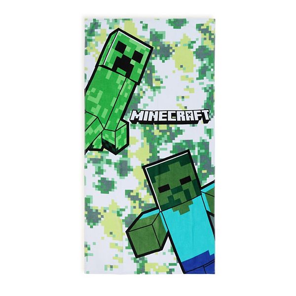 Minecraft Peek-A-Boo Mobs Beach Towel