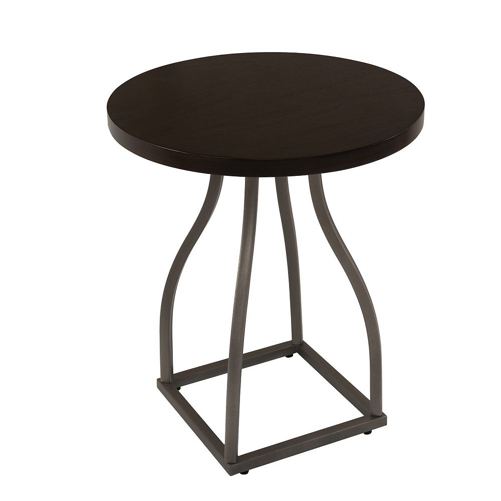 Tior Accent Table, Round Top, Metal Base