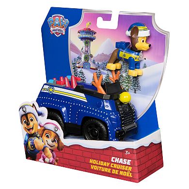 PAW Patrol Chase Holiday Cruiser with Reindeer Antlers & Chase Toy Figure