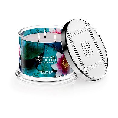 HomeWorx by Slatkin + Co. 14 oz. Coastal Water Lilly 3-Wick Candle