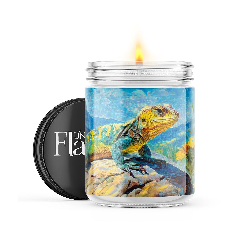 Collared Lizard 16-oz Candle Jar - Sea Salt & Peony