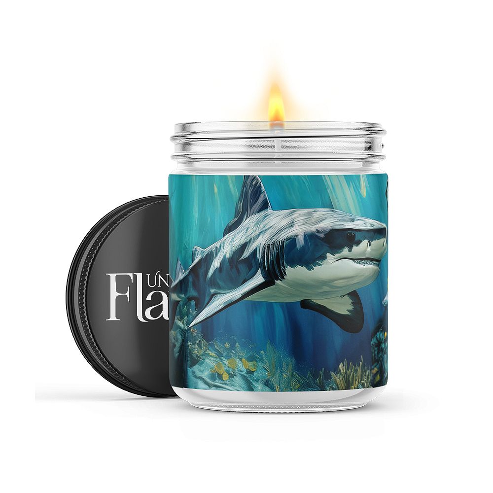 Sharks 16-oz Candle Jar - Sea Salt & Peony