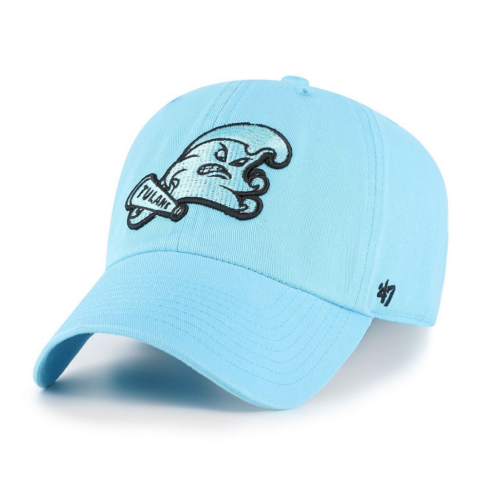 Men's '47 Coastal Blue Tulane Green Wave Clean Up Adjustable Hat