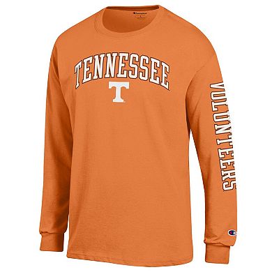 Men's Champion Tennessee Orange Tennessee Volunteers Arch Over Logo 2-Hit Long Sleeve T-Shirt