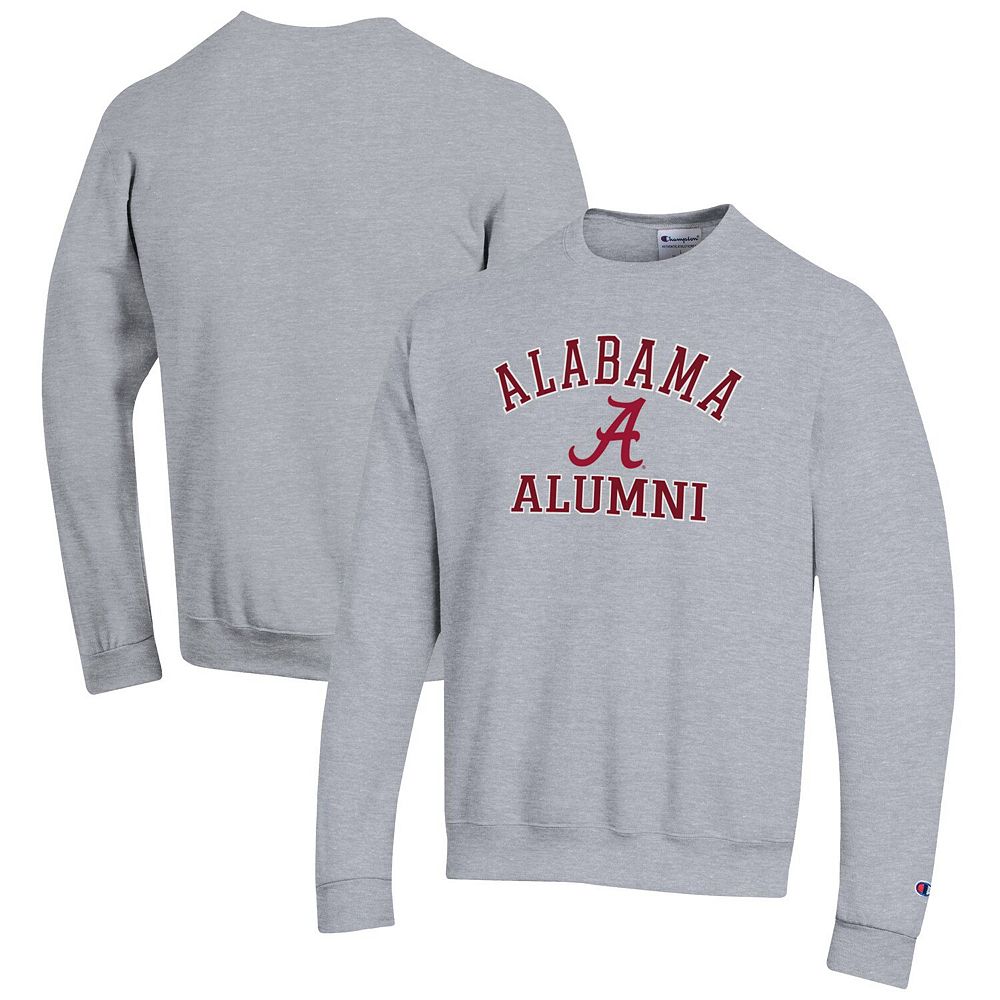 Men's Champion Gray Alabama Crimson Tide Alumni Logo Arch Pullover ...