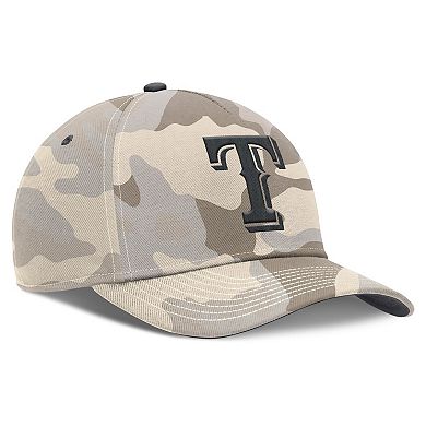 Men's Nike Natural Texas Rangers Camo Pack Rise Adjustable Hat