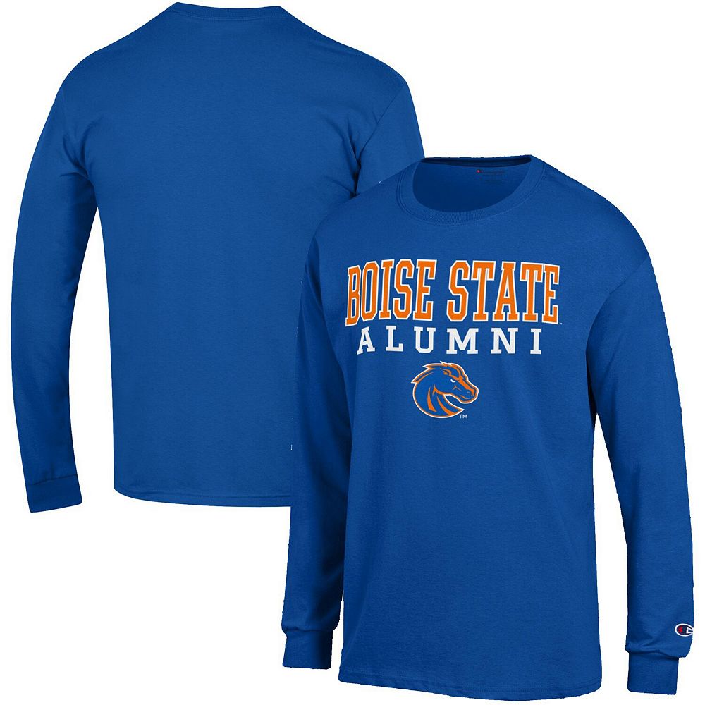 Men's Champion Royal Boise State Broncos Alumni Logo Stack Long Sleeve ...