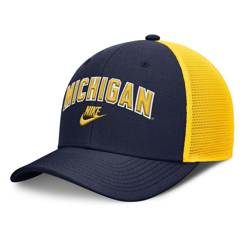Men's Nike Navy/Maize Michigan Wolverines Legacy Arch Rise Performance ...
