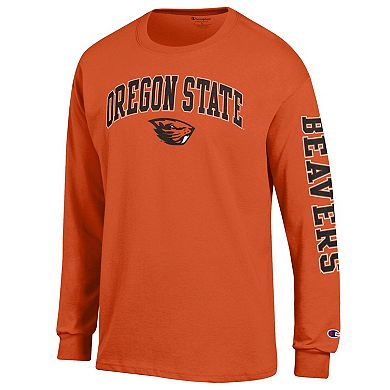 Men's Champion Orange Oregon State Beavers Arch Over Logo 2-Hit Long ...