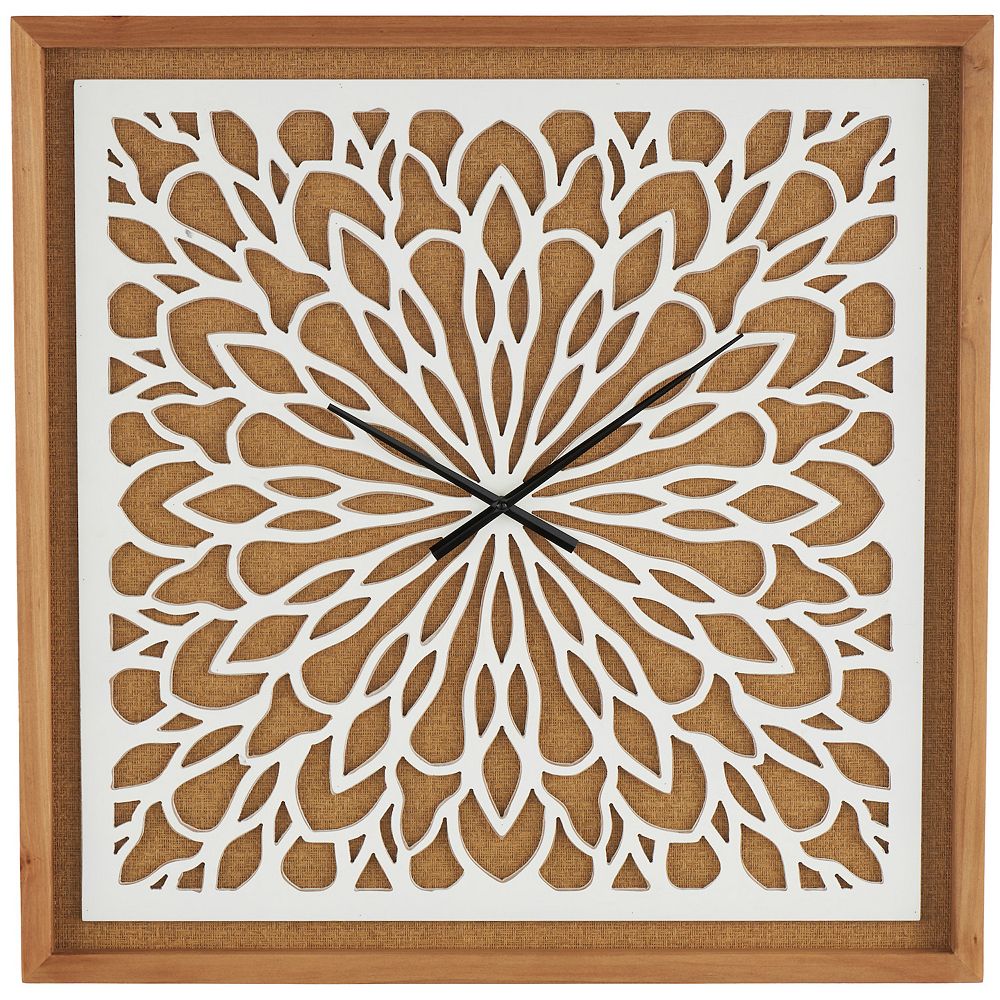 Stella & Eve Wood Decorative Wall Clock with Cutout Design