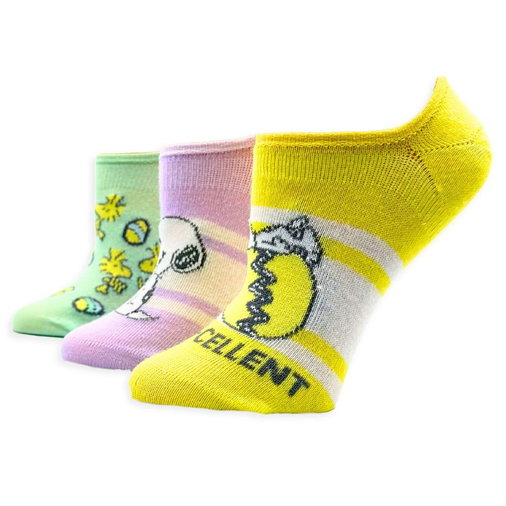 Women's Peanuts Easter 3-Pair Liner Socks Set