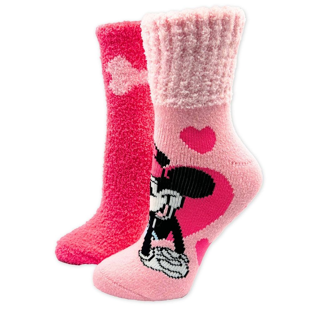 Women's Disney’s Minnie Mouse Valentine's Day 2-Pack Fuzzy Socks