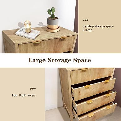 Dressers Chest of Drawers, MDF Board Chest of Four Drawers - Stylish ...