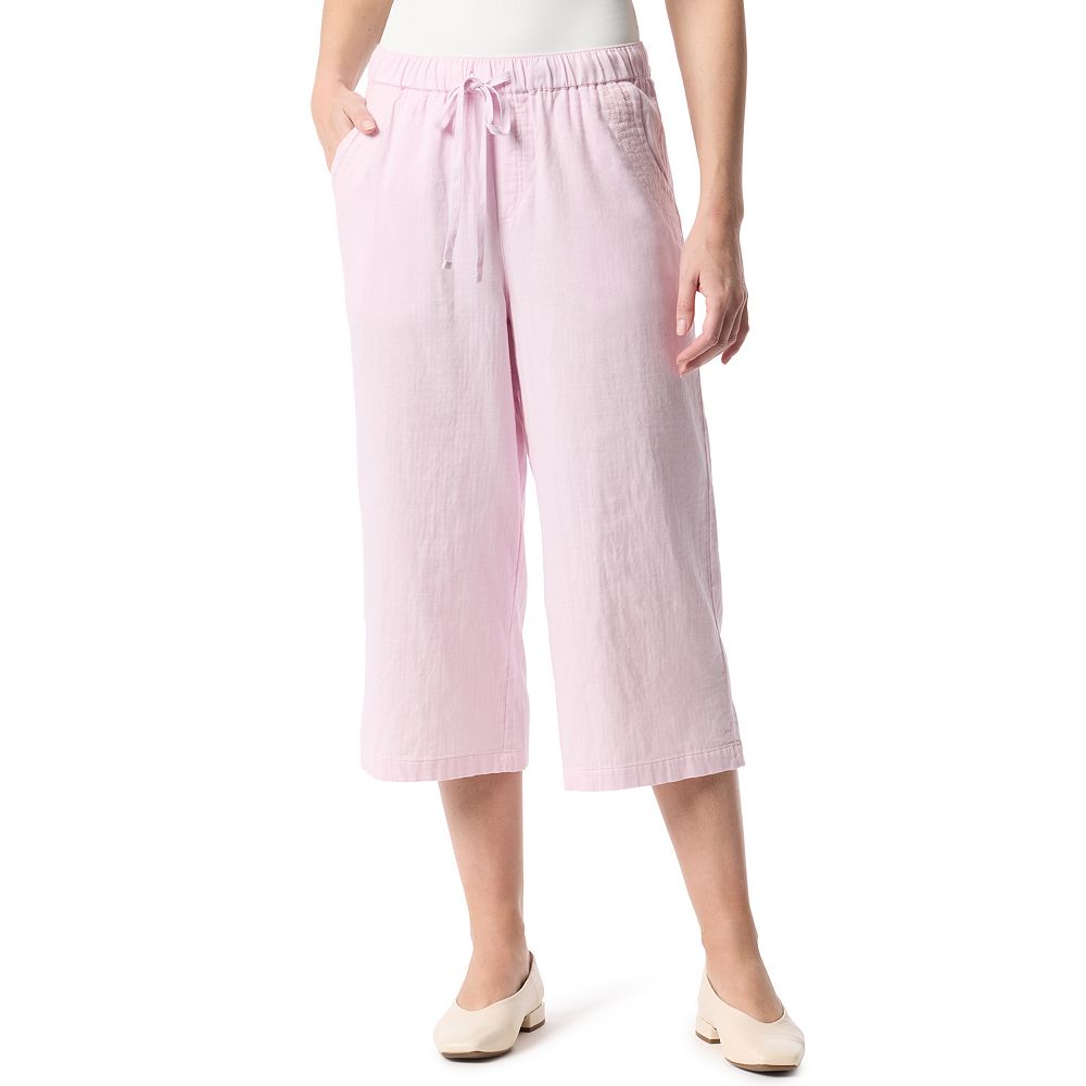 Women's Gloria Vanderbilt Drawstring Waist Wide Leg Capris