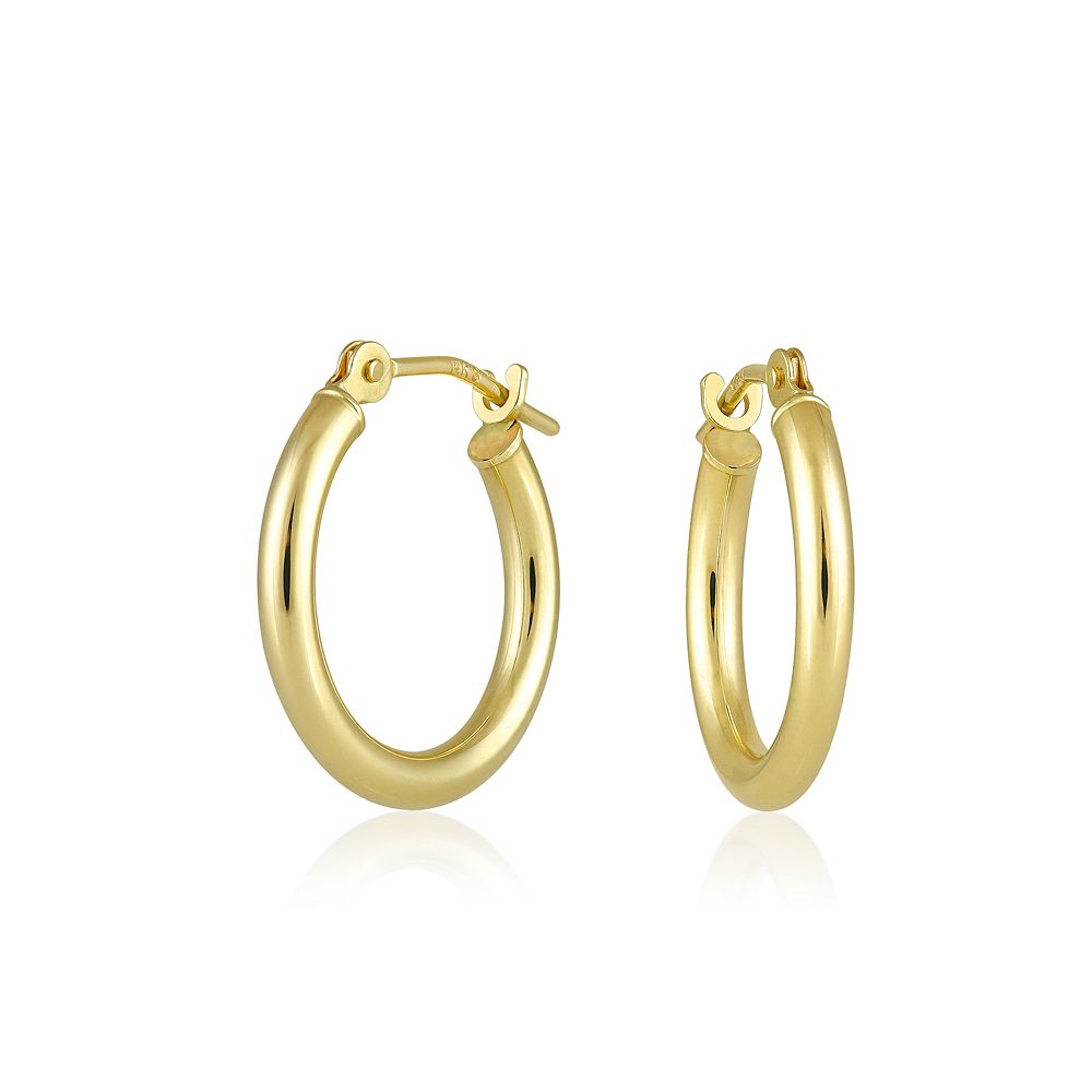 Forever 14K Polished 15 mm Hoop Earrings