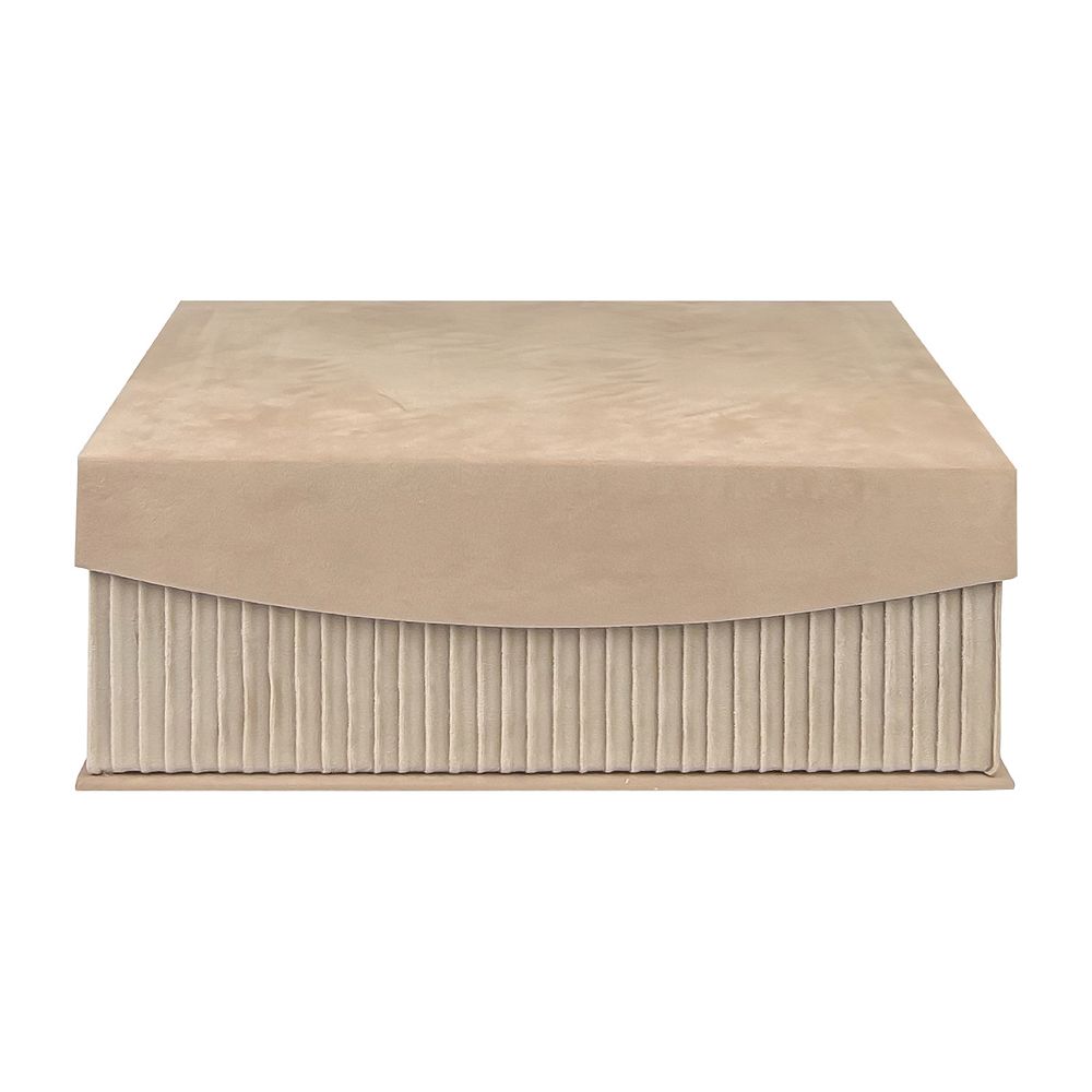 Belle Maison Medium Flip-Top Velvet Storage Box