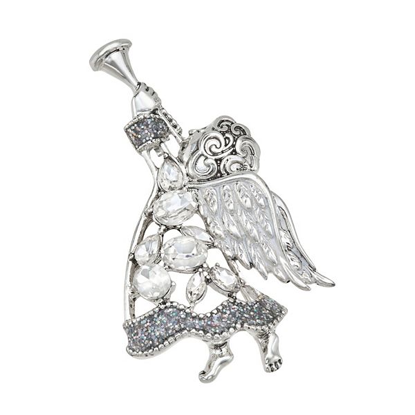 Napier Silver Tone Angel Pin