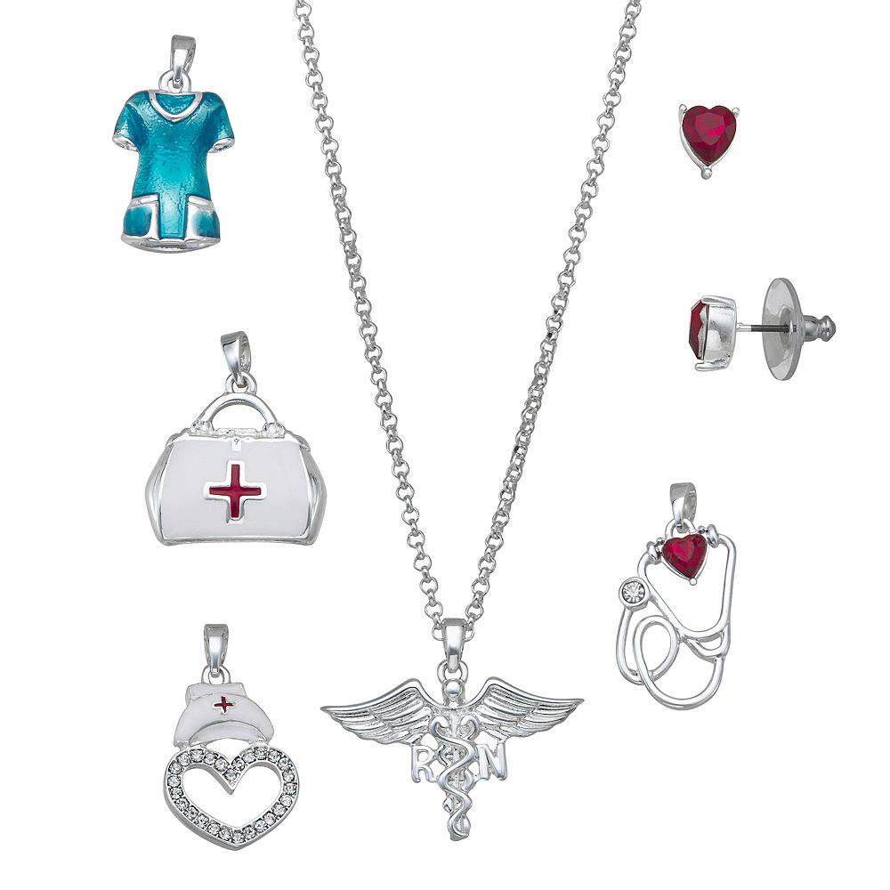 Napier Healthcare Themed Necklace & Earring Set