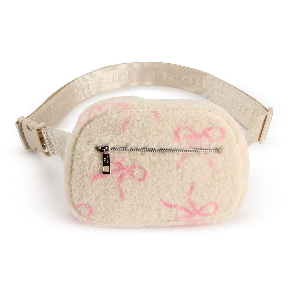 madden girl Fuzzy Fanny Pack With Zip Closure