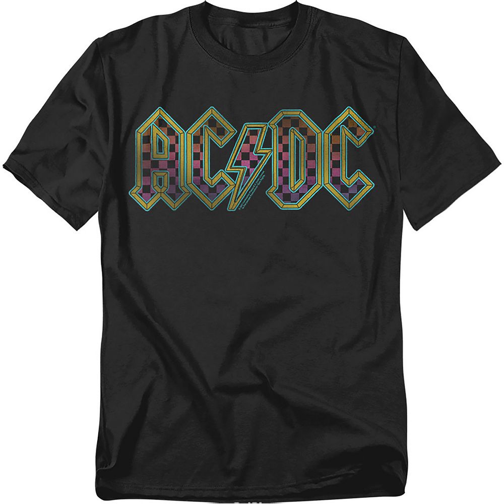 Big & Tall AC/DC Checkerboard Gradient Logo Graphic Tee