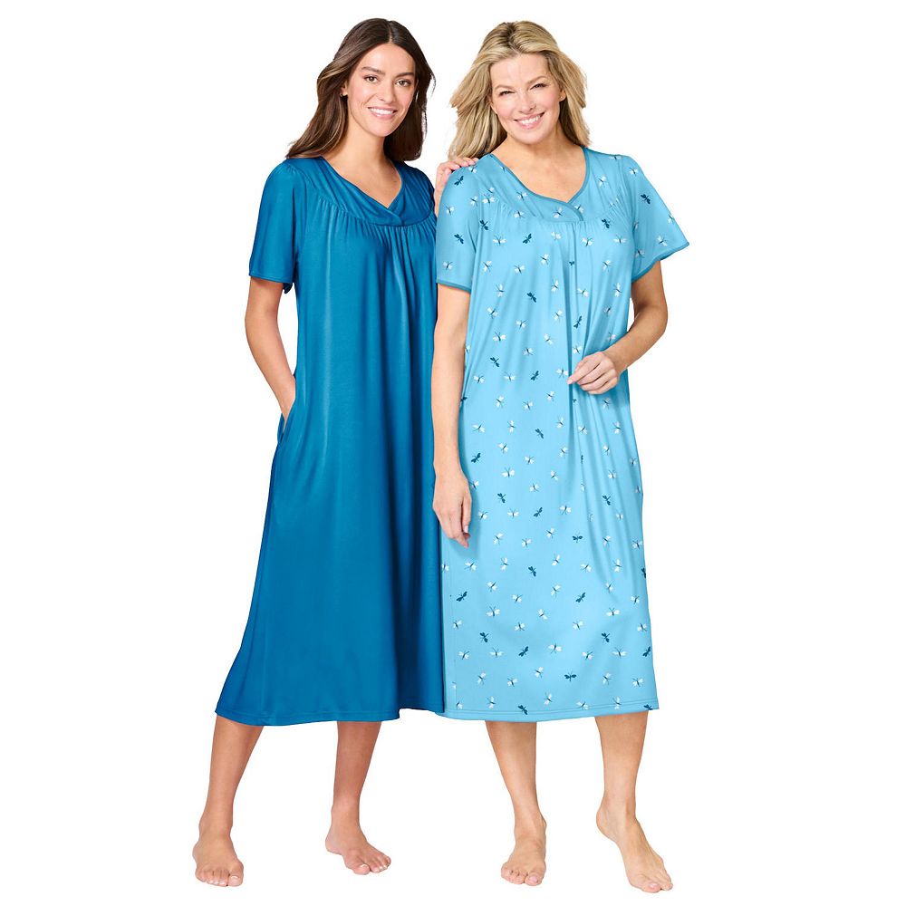 Only Necessities Plus Size 2-Pack Bib Gown