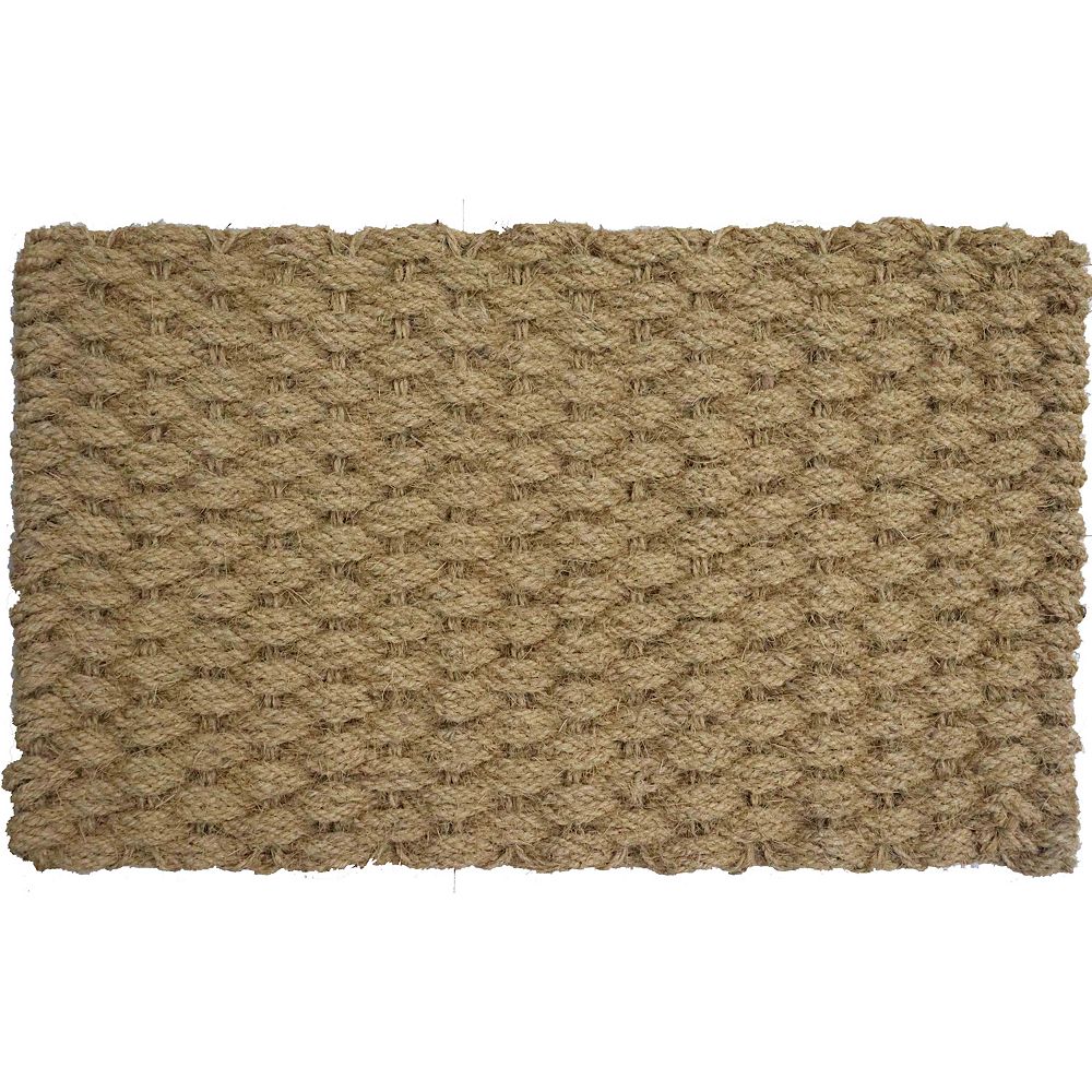 Gardenised Coco Coir Doormat with Braided Rope Design Decorative and ...