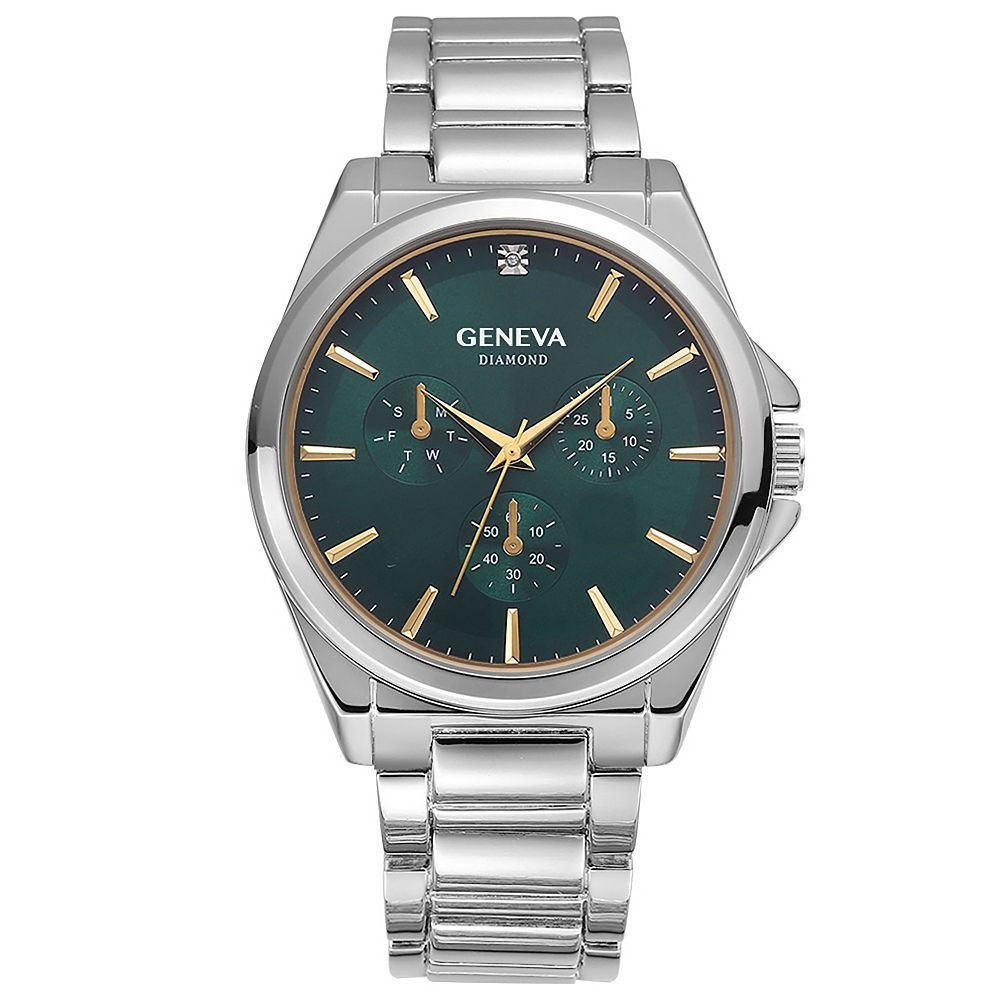 Geneva Men's Diamond Dial Bracelet Watch
