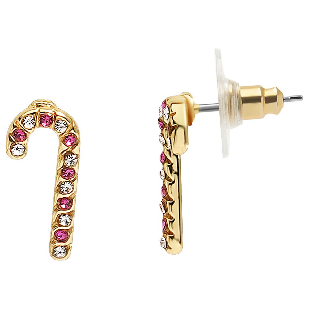 LC Lauren Conrad Gold-Tone Candy Cane Stud Earrings