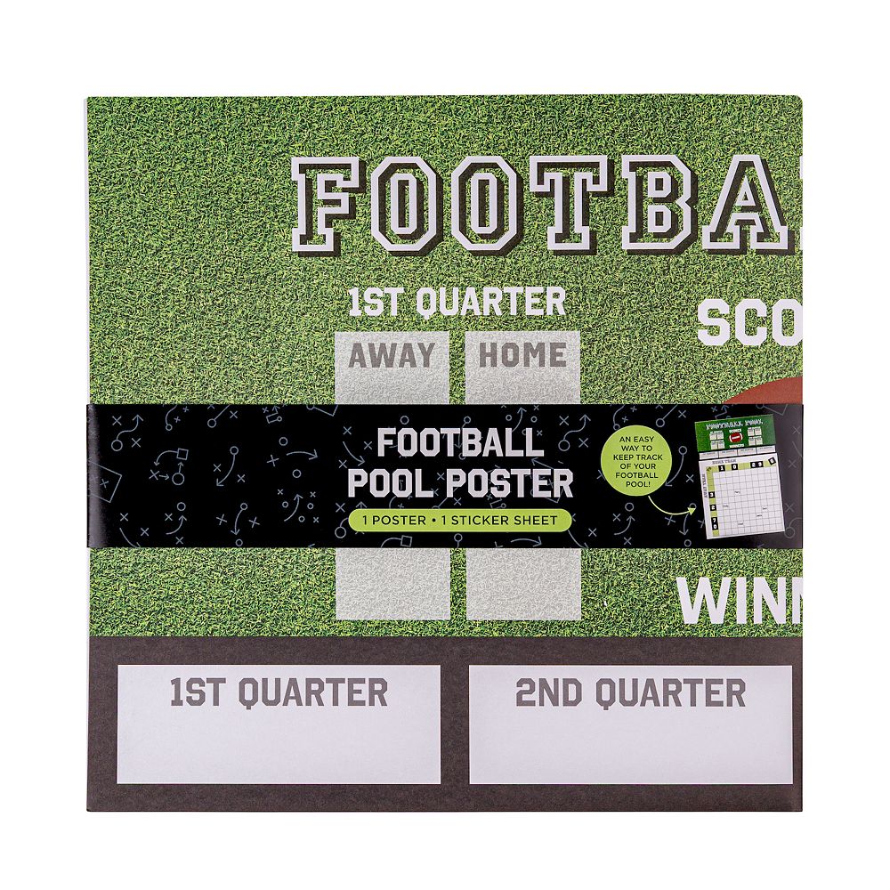 Football Pool Poster with Sticker Sheet