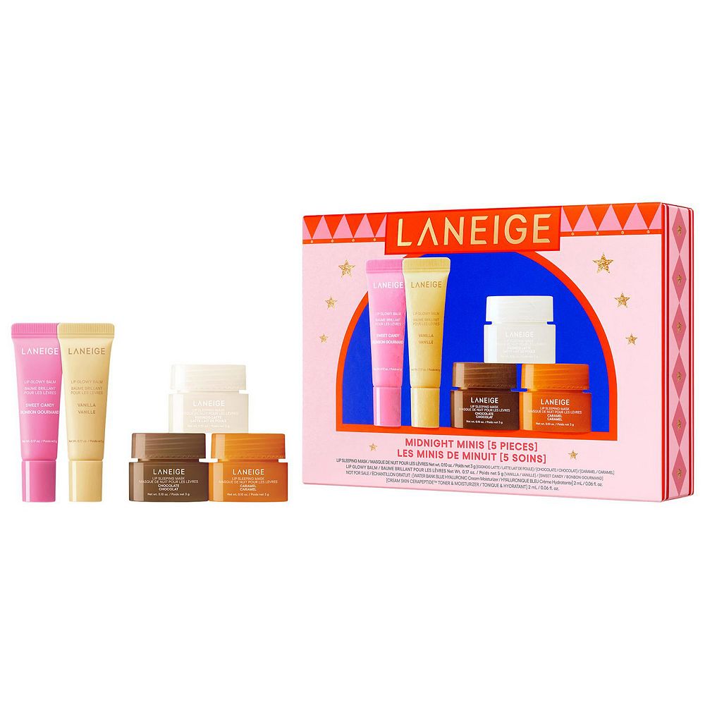 LANEIGE Midnight Minis Lip Glowy Balm and Lip Sleeping Mask Gift Set