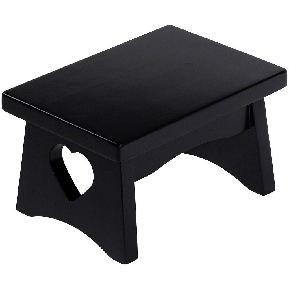 eHemco Rectangular Solid Hardwood Step Stool for Adults and Kids, 7.5 ...