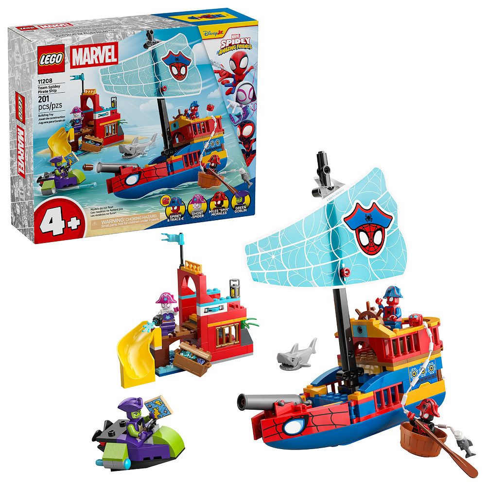 LEGO Marvel Spidey And His Amazing Friends Team Spidey Pirate Ship ...