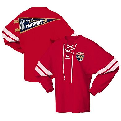 Unisex Fanatics Red Florida Panthers 2025 Stanley Cup Champions Lace-Up ...
