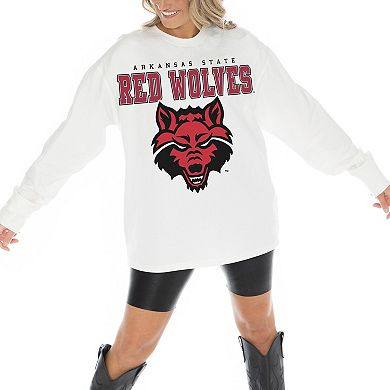 Women's Gameday Couture White Arkansas State Red Wolves Big Goals ...