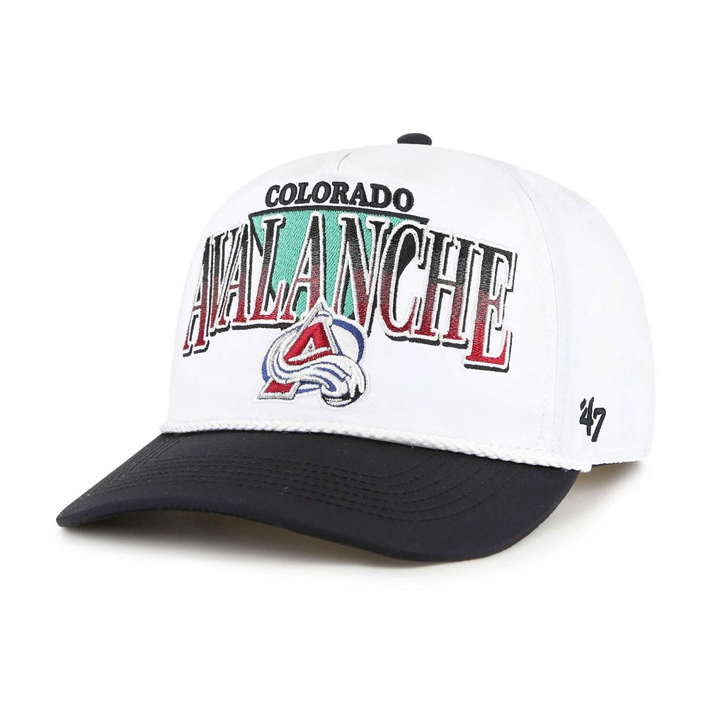 Men's '47 White/Navy Colorado Avalanche Tribute Hitch Adjustable Hat