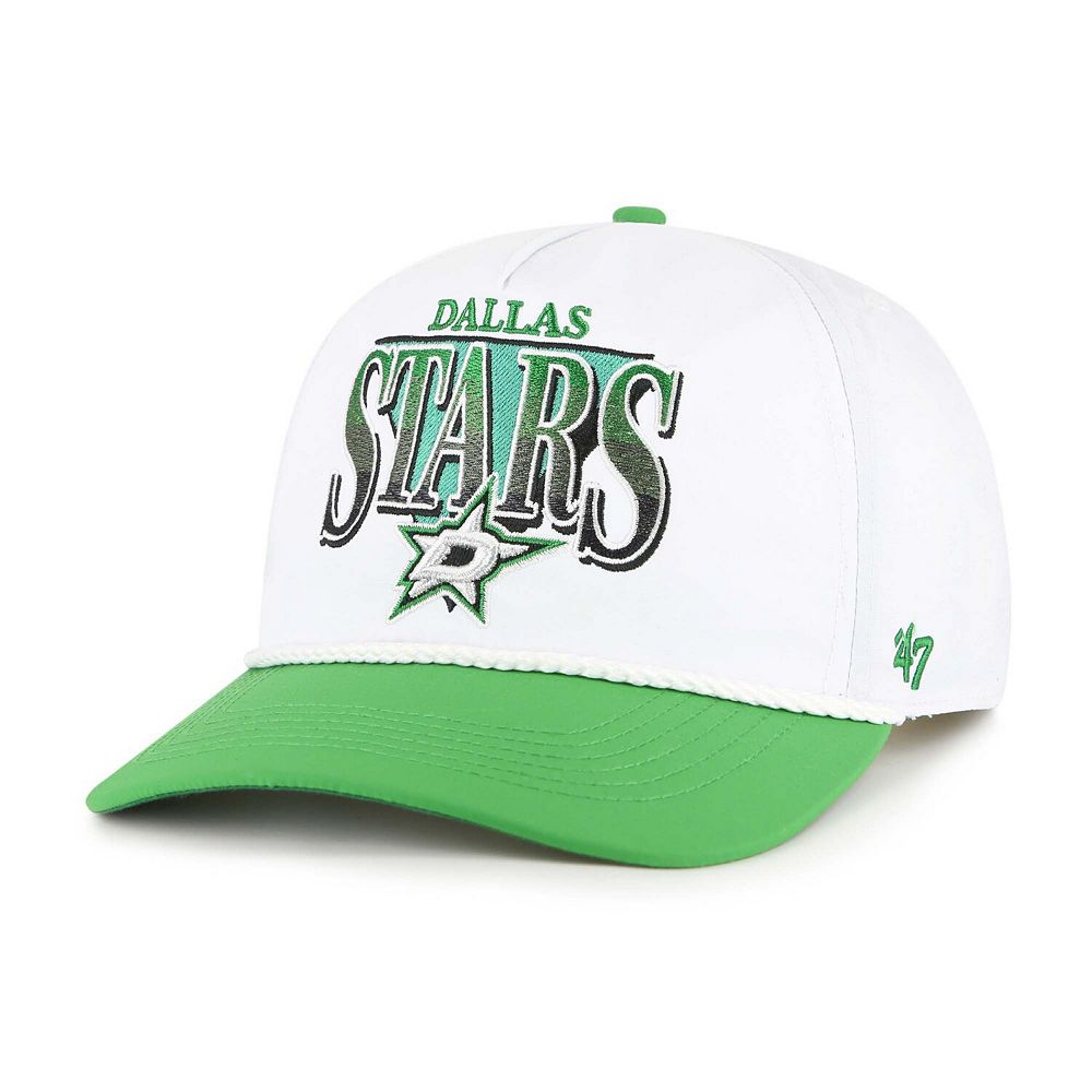 Men's '47 White/Kelly Green Dallas Stars Tribute Hitch Adjustable Hat