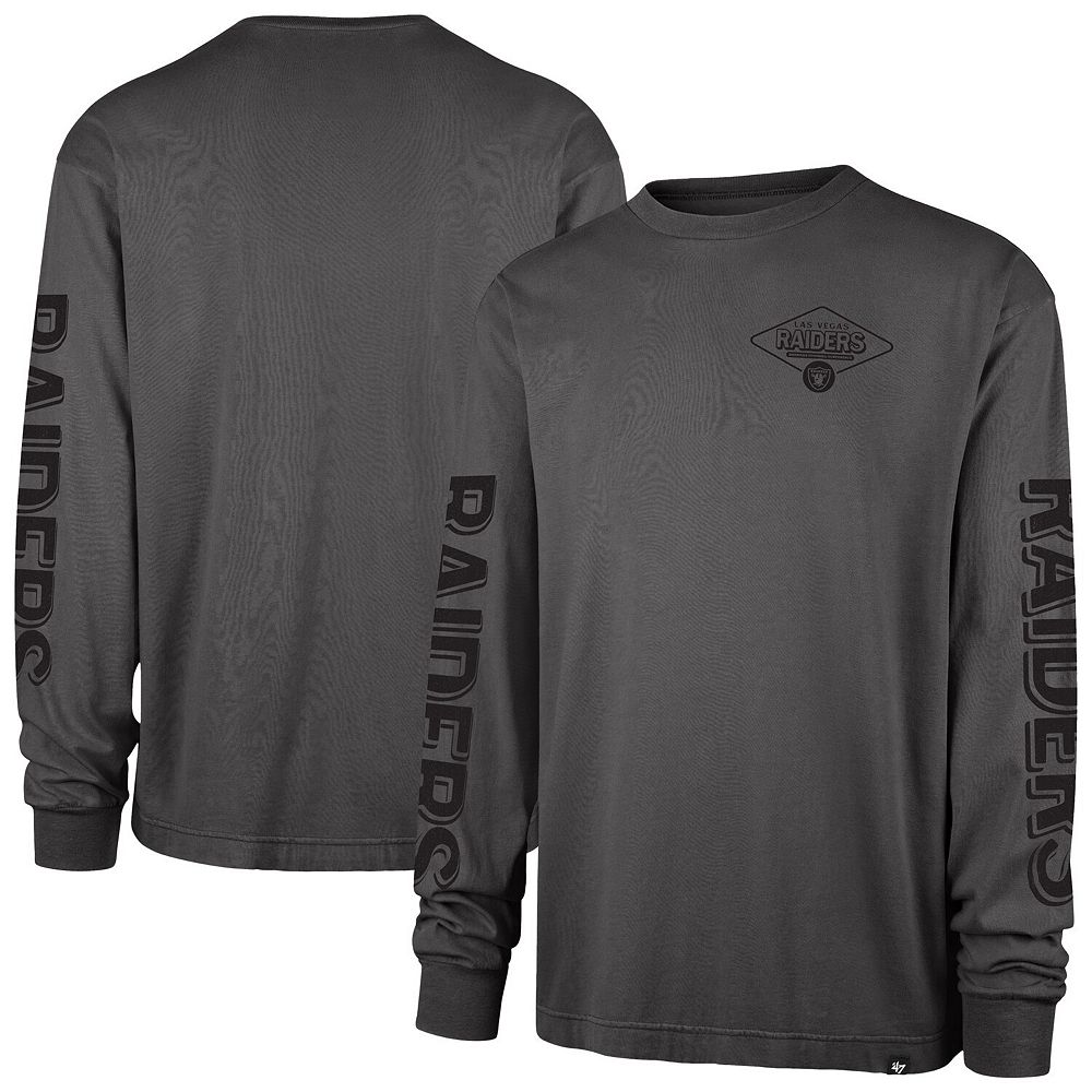Men's '47 Black Las Vegas Raiders Cairn Ravine Foundation Long Sleeve T ...
