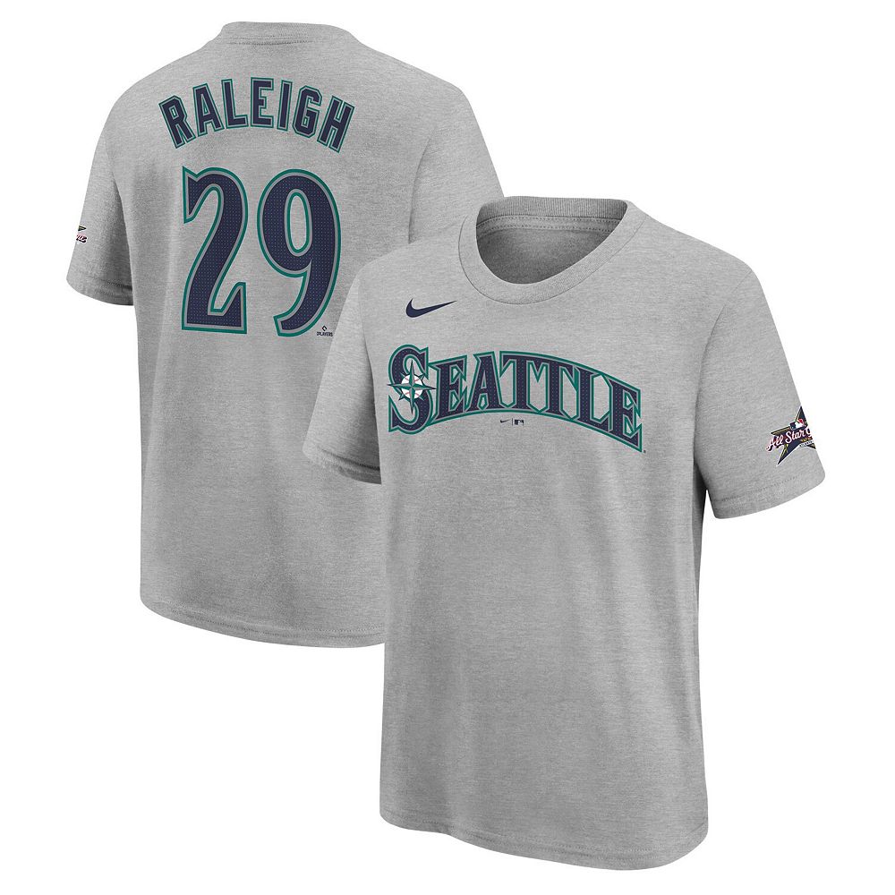 Youth Nike Cal Raleigh Heather Gray Seattle Mariners 2025 MLB All-Star ...