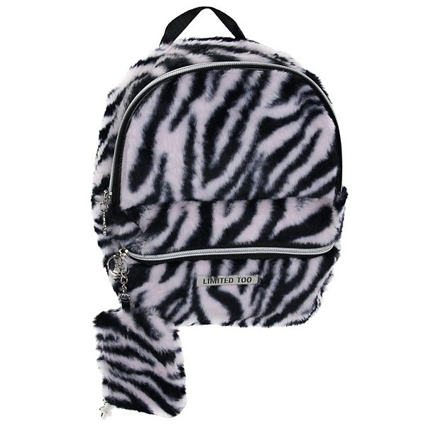 Girls Limited Too Fuzzy Cheetah Mini Backpack & Coin Purse
